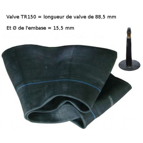 Chambre à air - 7.50-10 - Valve droite TR150