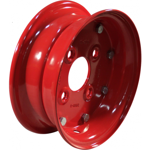 JANTE AGRICOLE ACIER ROUGE EN 2 PARTIES BOULONNÉES 3.00x8 / 4 TROUS ...